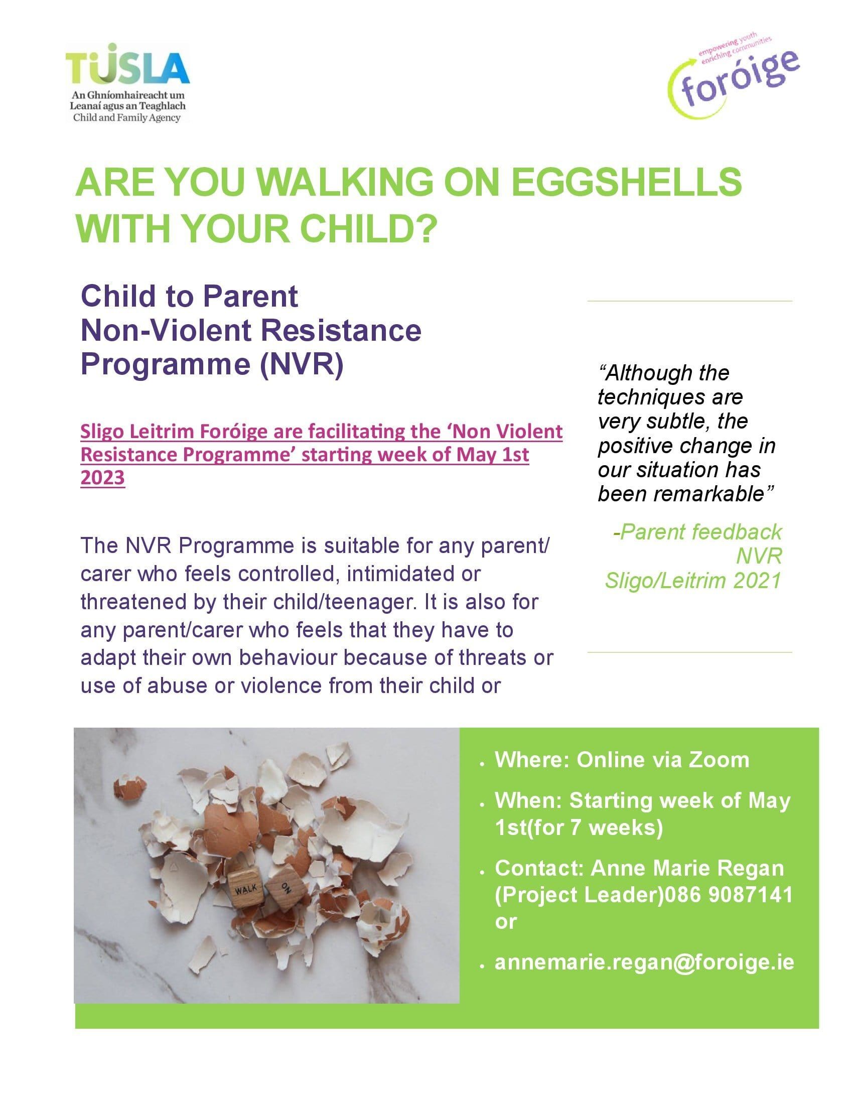 Child to Parent Non-Violent Resistance Programme (NVR)