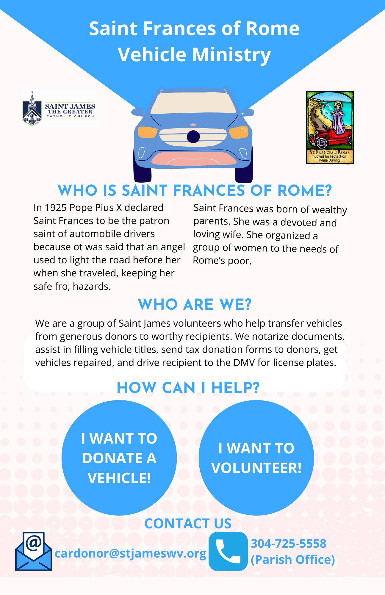 Saint Frances of Rome Vehicle Ministry