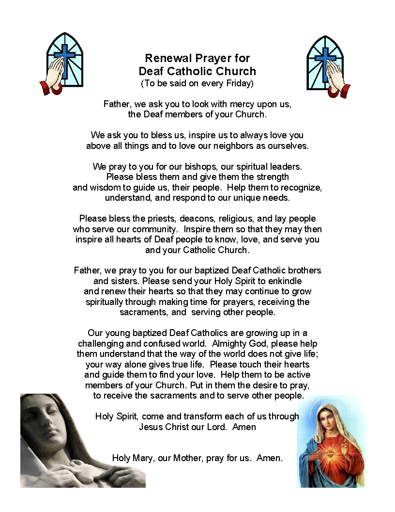 Deaf Catholic Prayers
