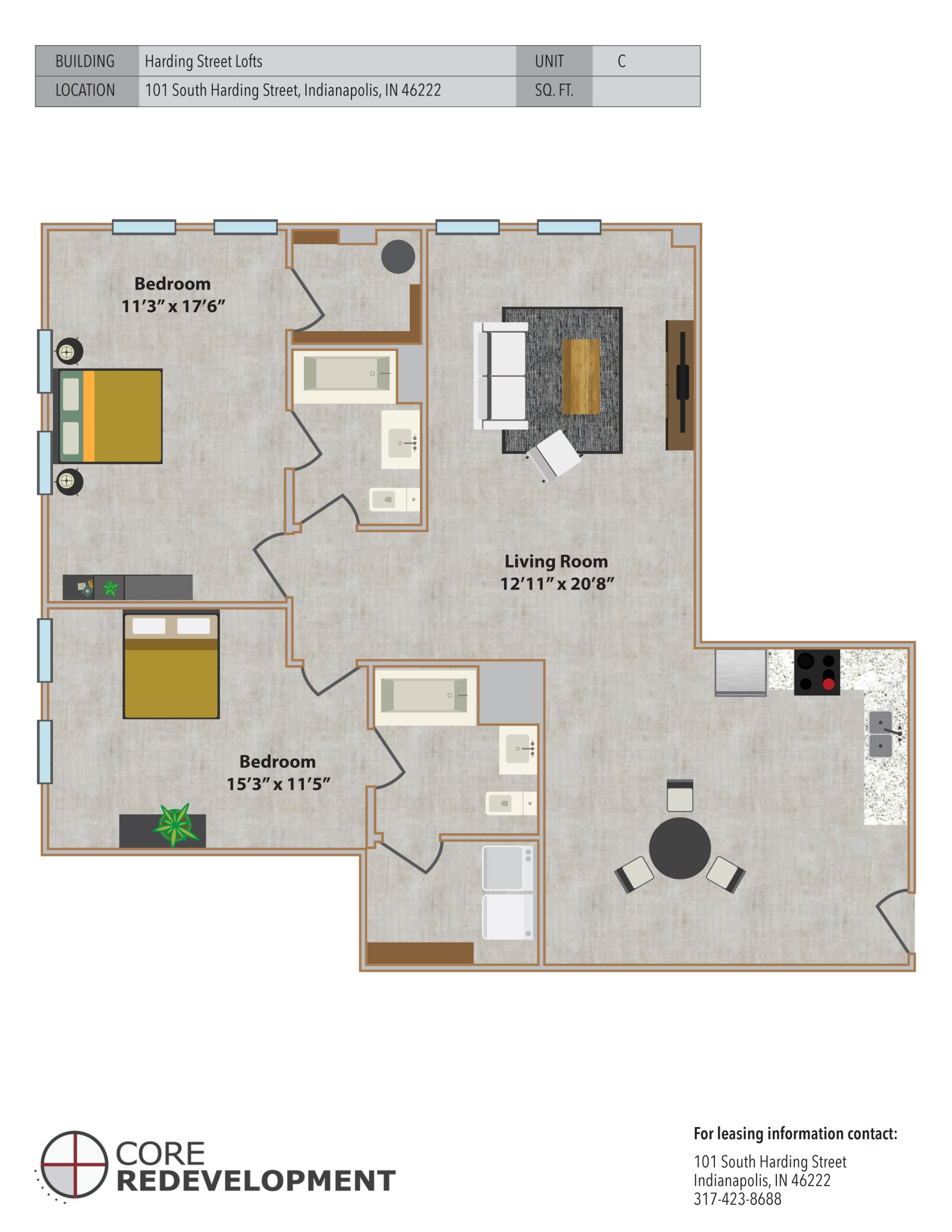 Harding Street Lofts - Apartments Indianapolis, IN | Core Redevelopment