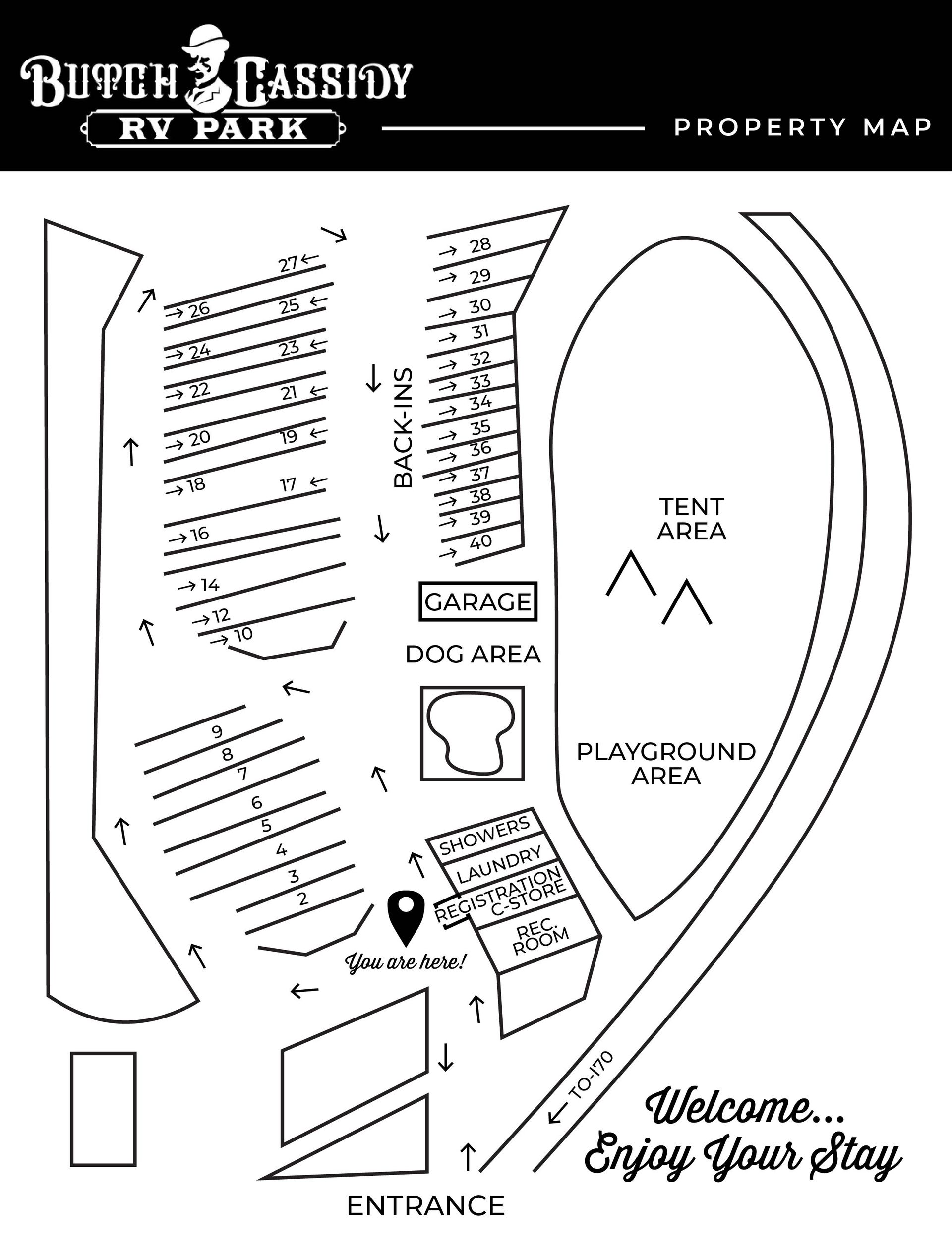Property Map | Butch Cassidy RV Park & Campground