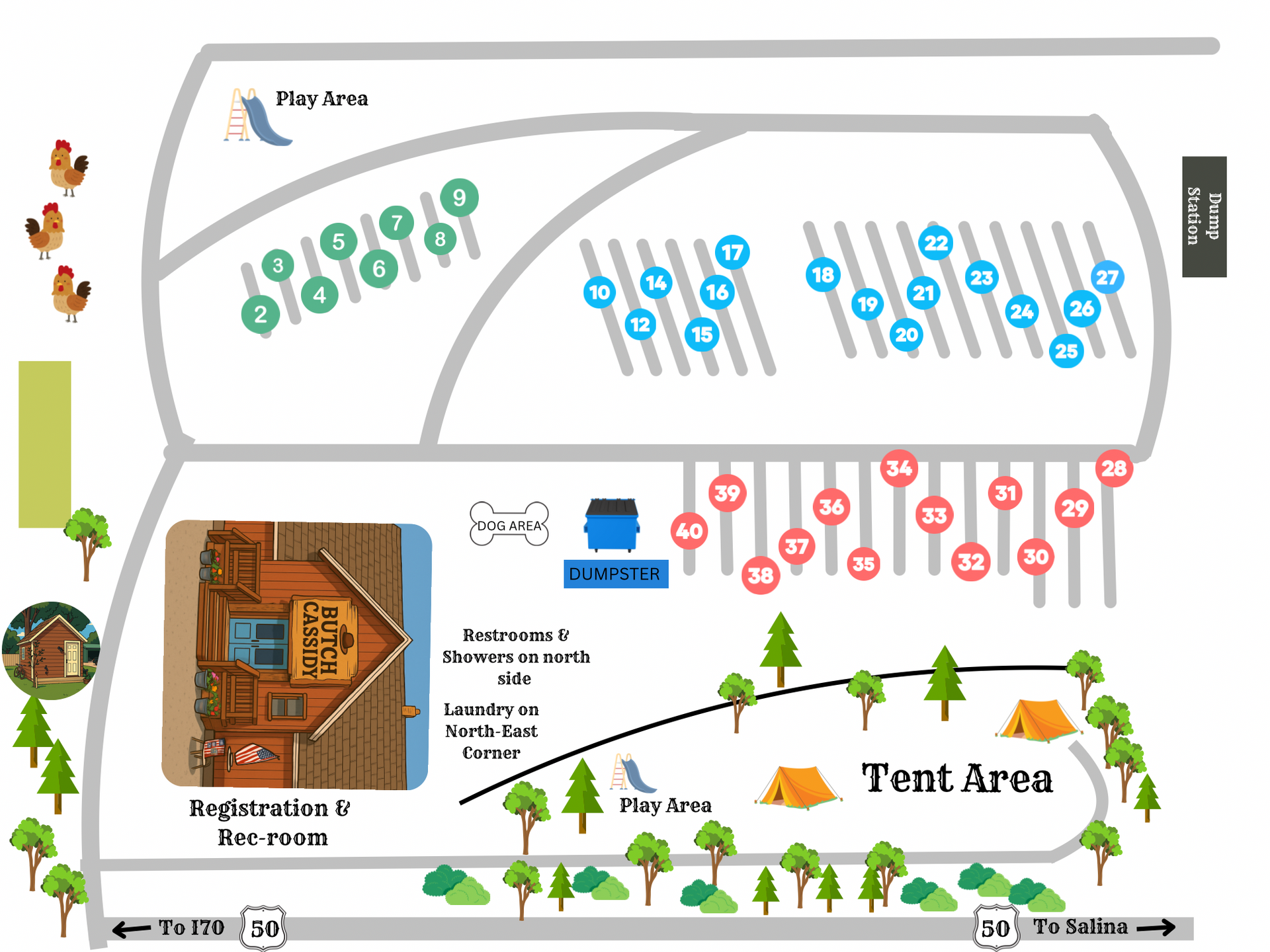 Property Map | Butch Cassidy RV Park & Campground