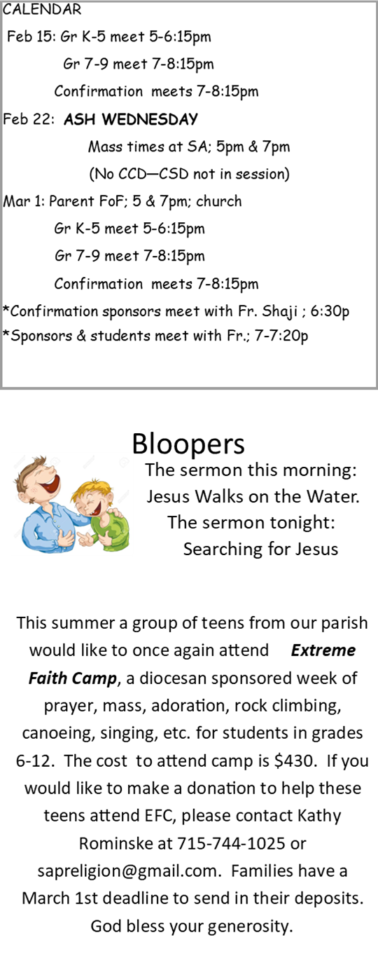 Religious Education - Family of Faith - First Communion - Confirmation