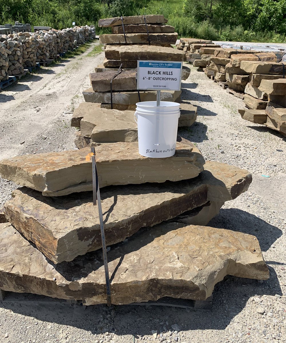Steps and Outcropping Natural Landscape Stone