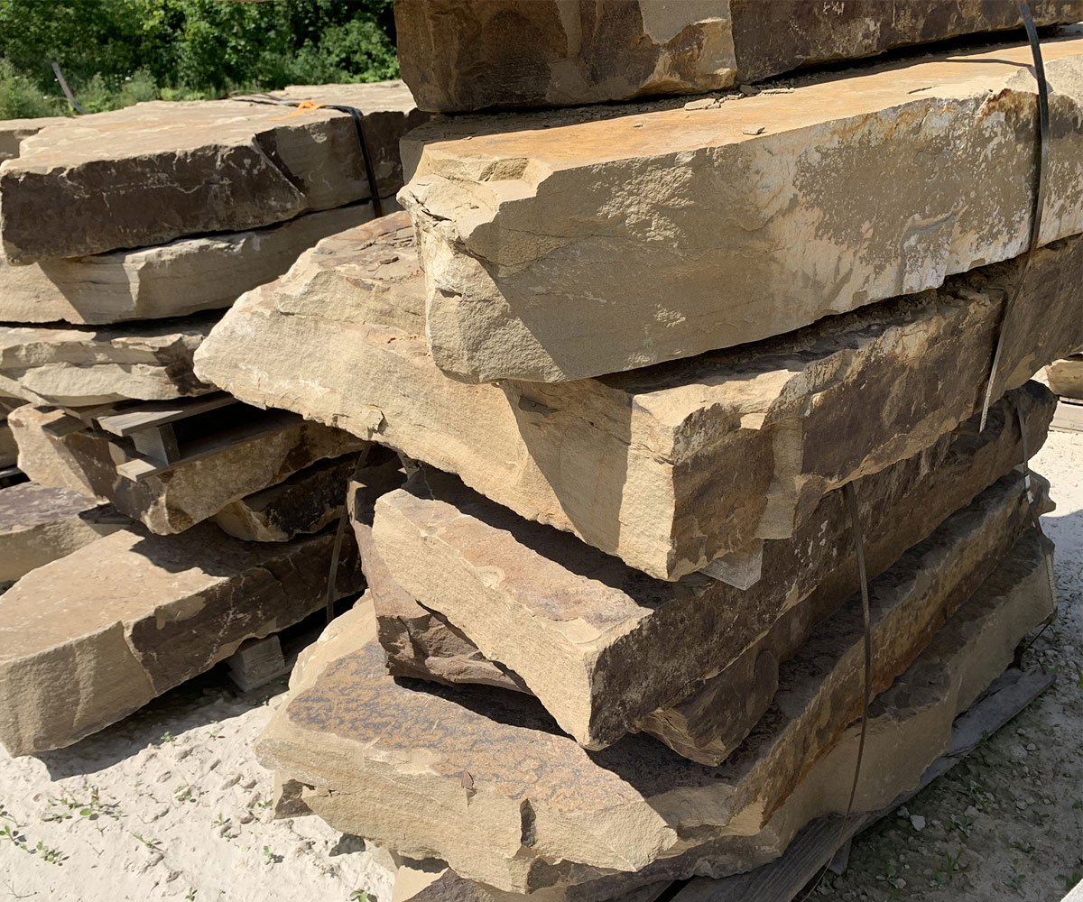 Steps and Outcropping Natural Landscape Stone