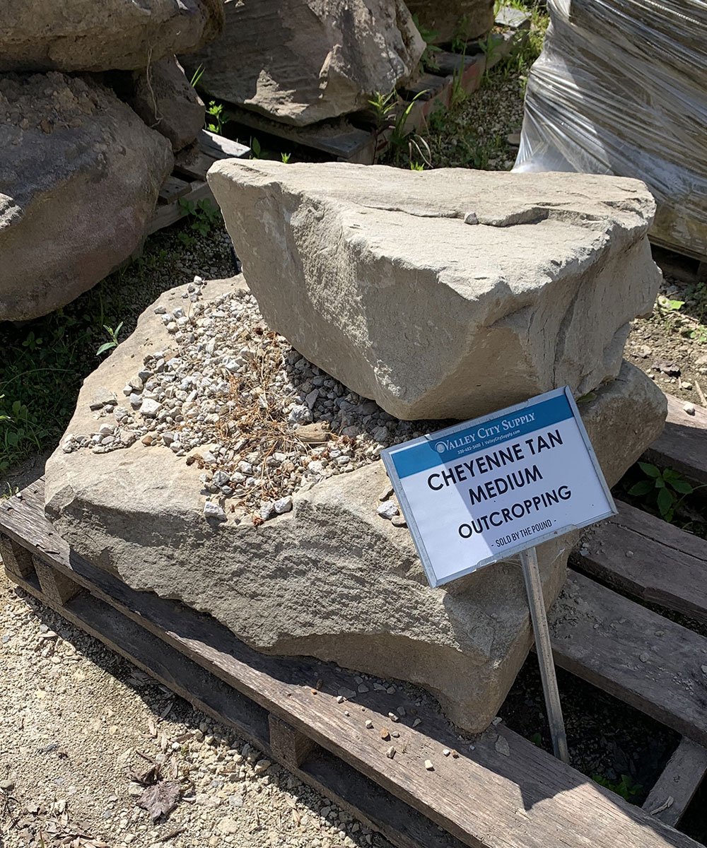 Steps and Outcropping Natural Landscape Stone