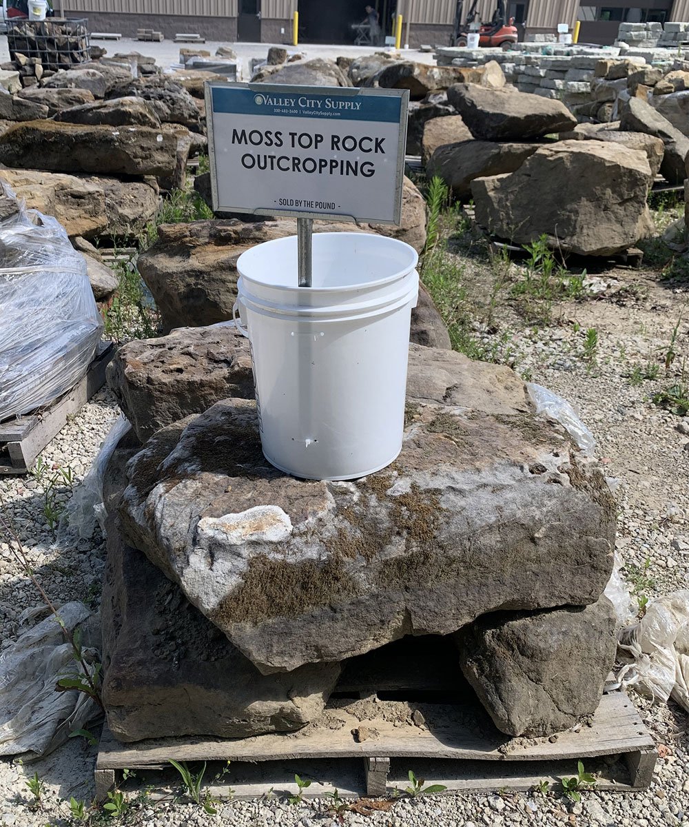 Steps and Outcropping Natural Landscape Stone