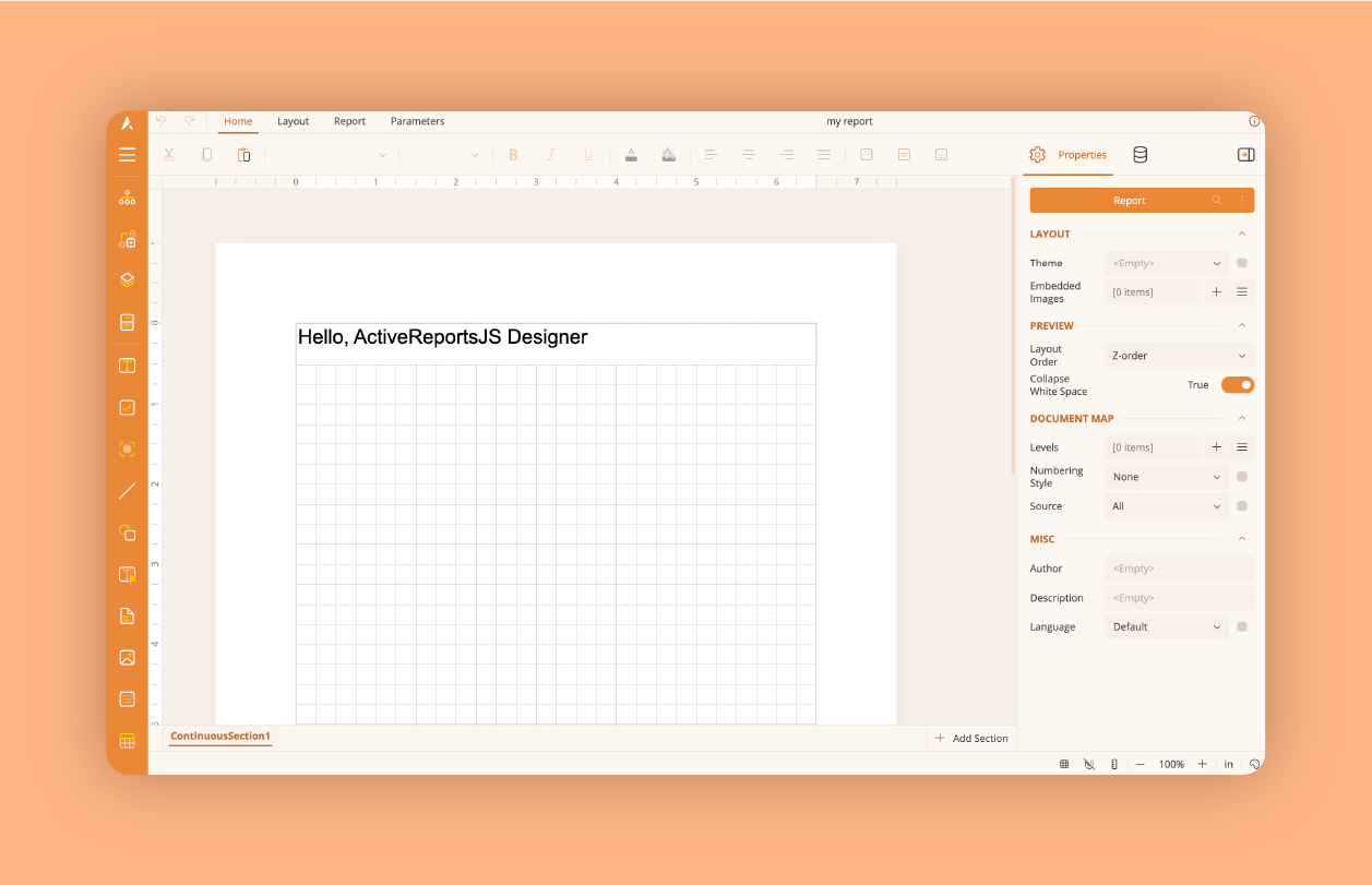 ActiveReportsJS | JS 기반 프론트엔드 리포팅 컴포넌트
