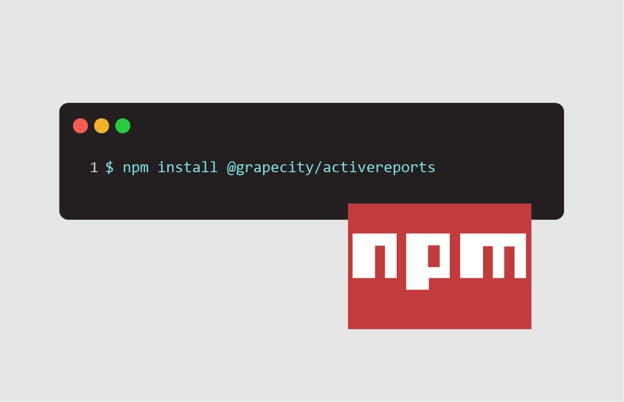 ActiveReportsJS | JavaScript기반 프론트엔드 리포팅 컴포넌트