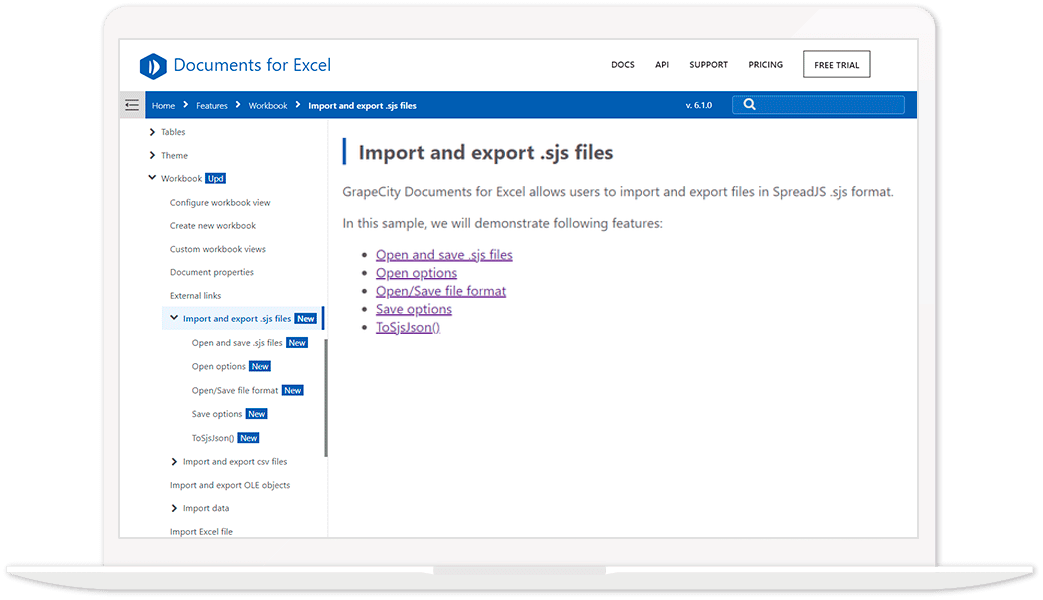 DsExcel .NET & Java | Import & Export .sjs Files