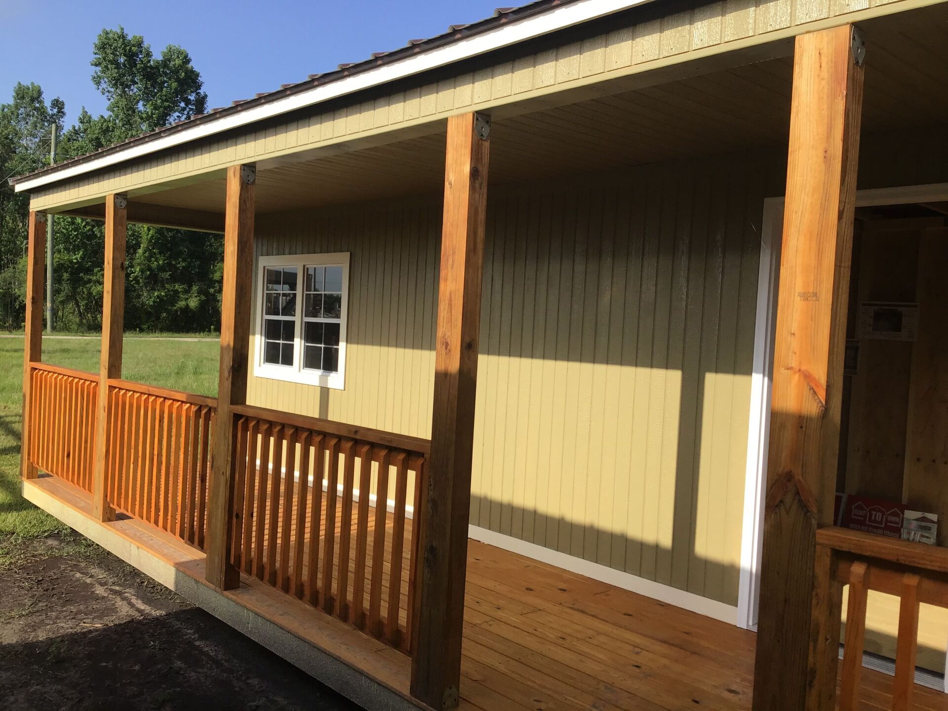 Side Porch Cabin | F4 Portable Buildings