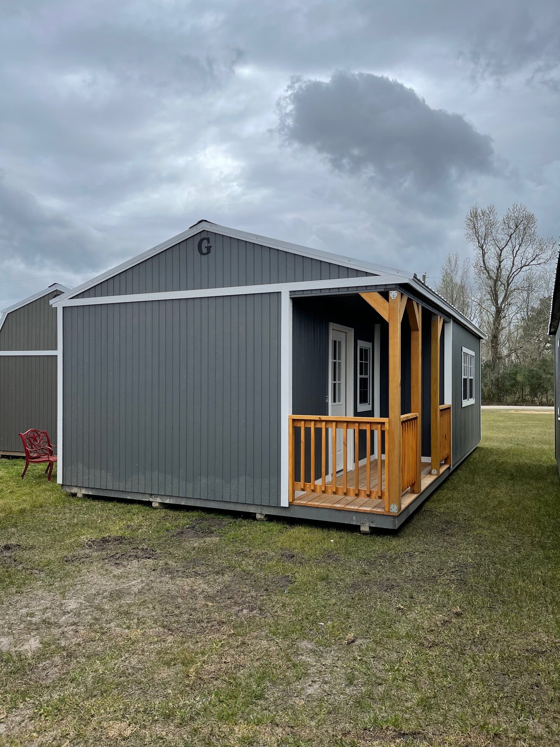 Side Porch Cabin | F4 Portable Buildings