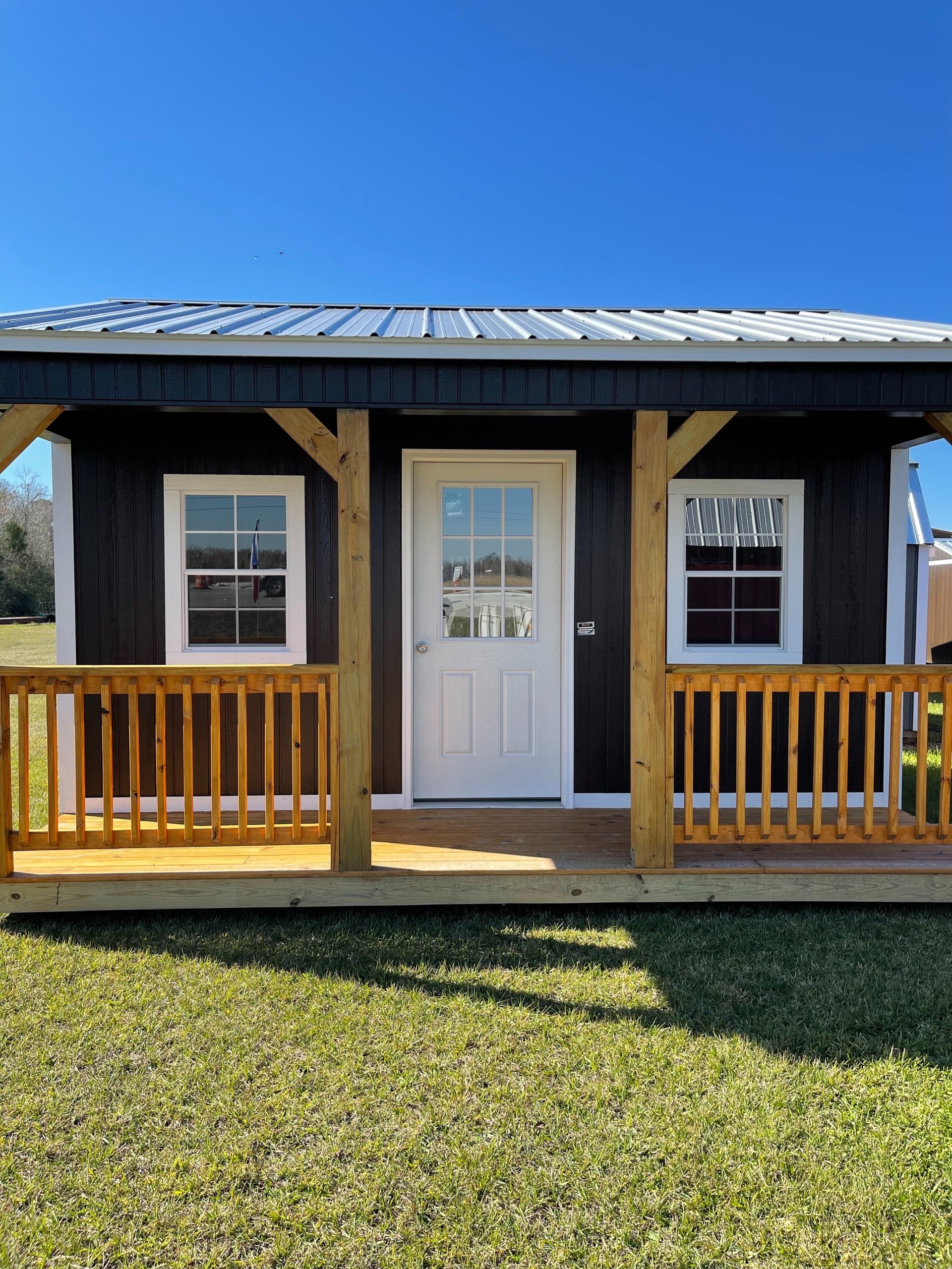 Side Porch Cabin | F4 Portable Buildings