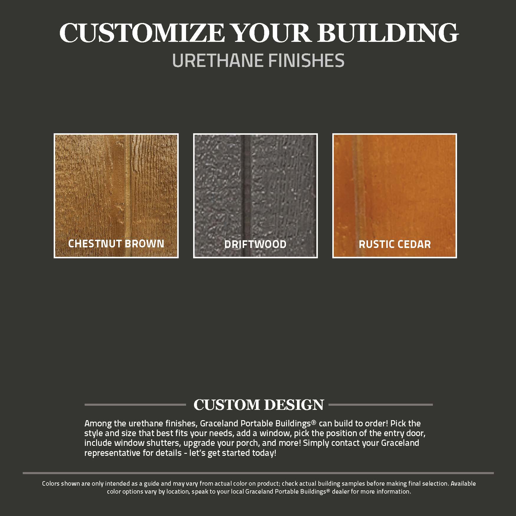 Urethane Colors | F4 Portable Buildings