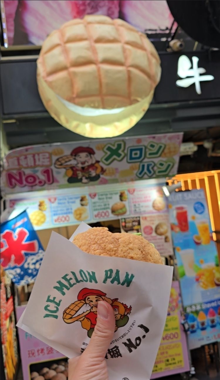 Japan Day 3 – Osaka’s Viral Ice Melon Pan in Dotonbori 🍈🍦