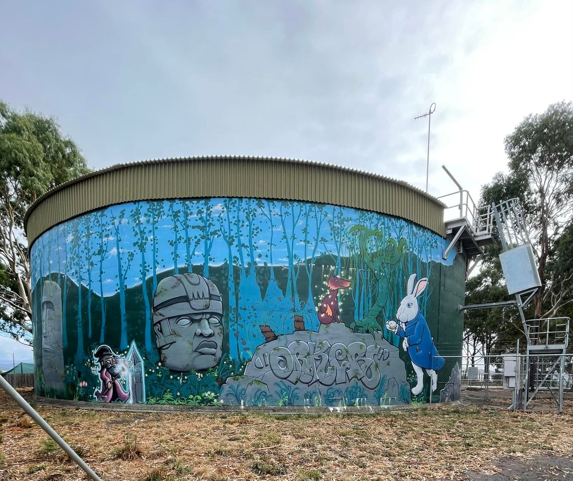 Midway Point Water Tank Art, Australian Silo Art Trail