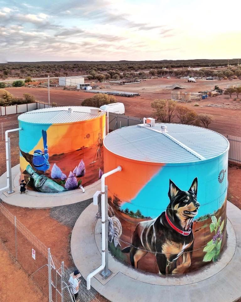 Sandstone Water Tank Art