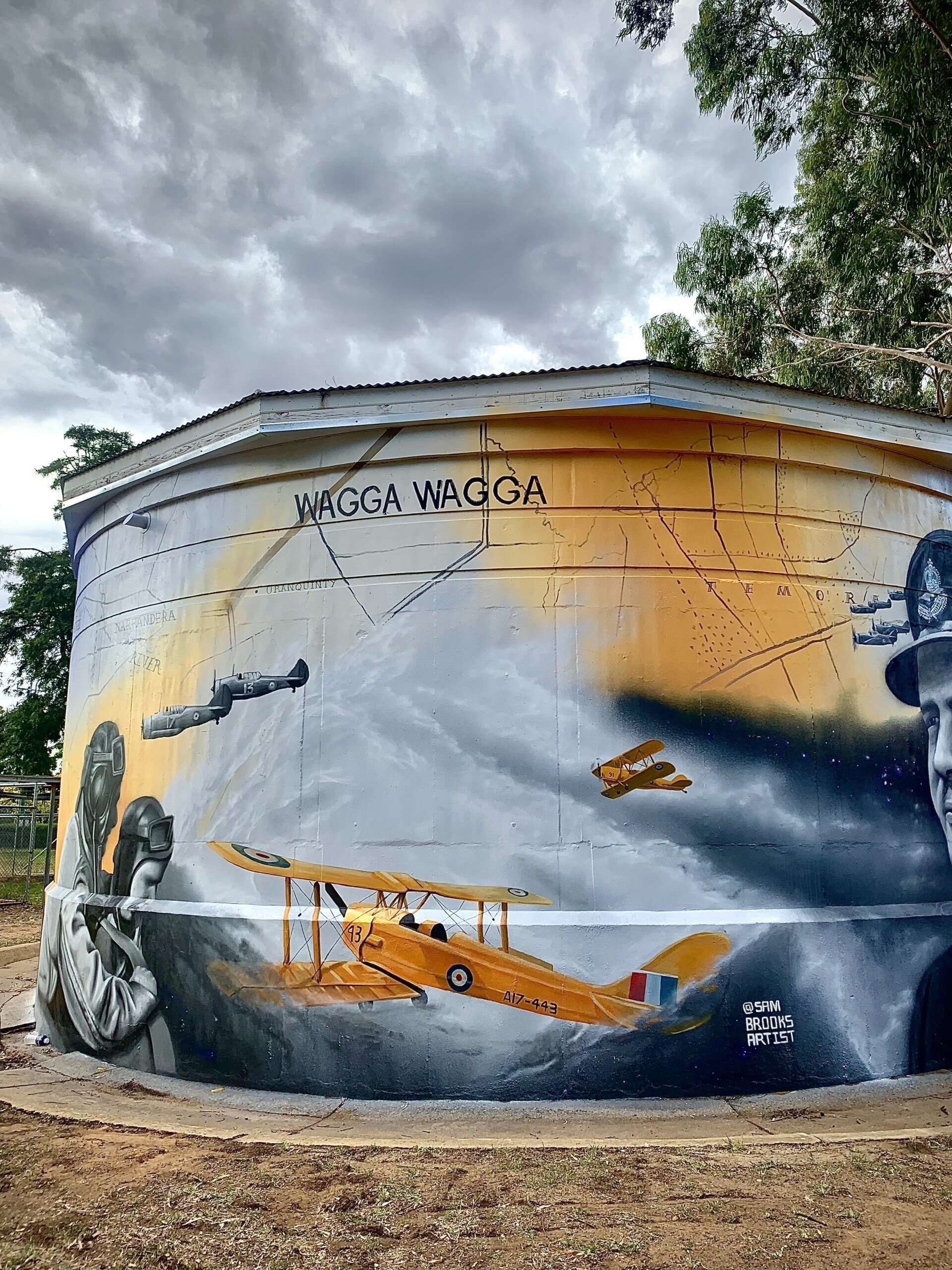 Wagga Wagga Water Tank Art RAAF Base