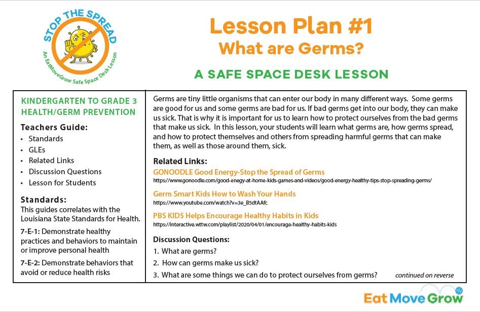 Germ Lesson Plans