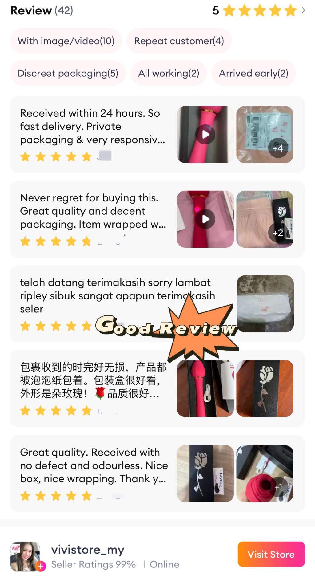 Vivi Store Rose Wand Clit Suction Vibrator Malaysia