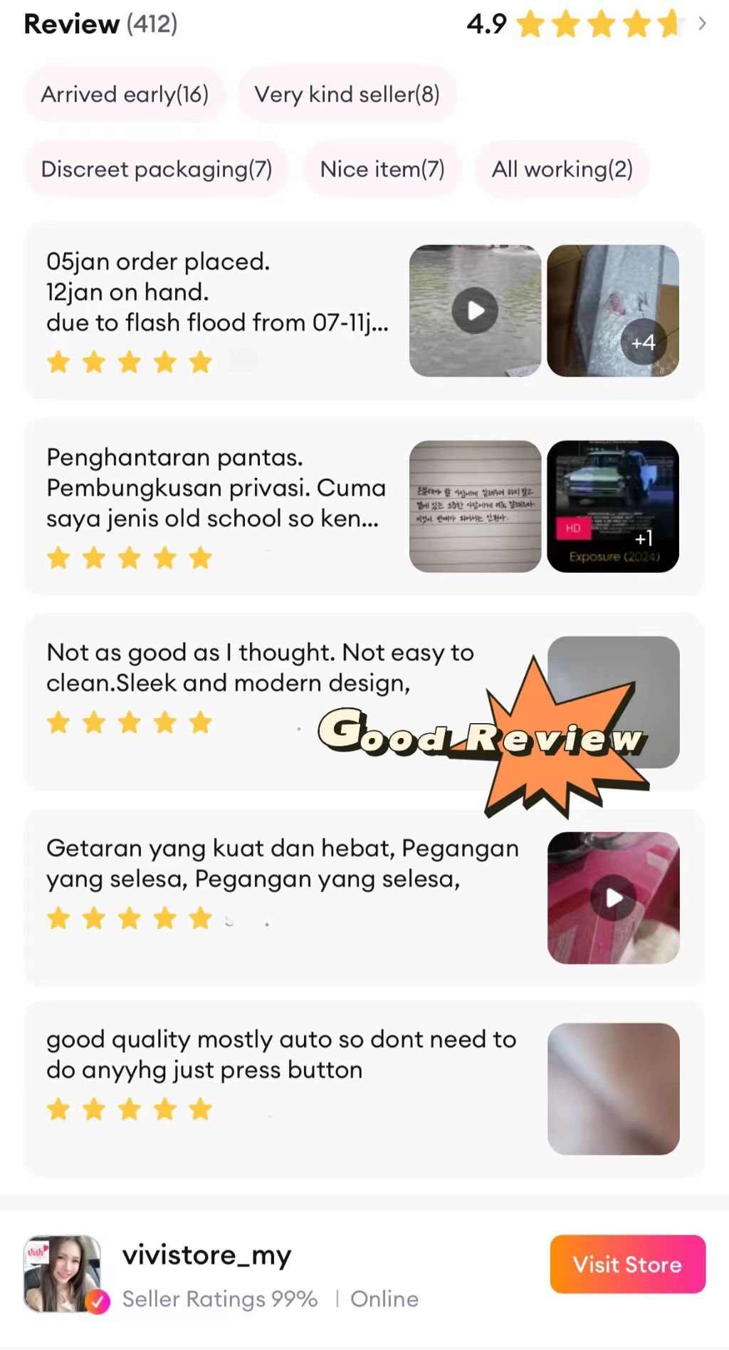 Vivi Store GALAKU Touch In Vibrator Man Cup Malaysia