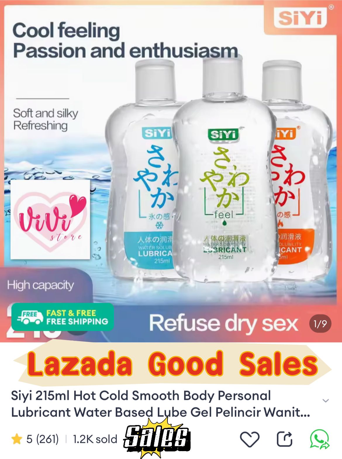 Vivi Store Siyi 215ml Sensation Body Lubricant Malaysia