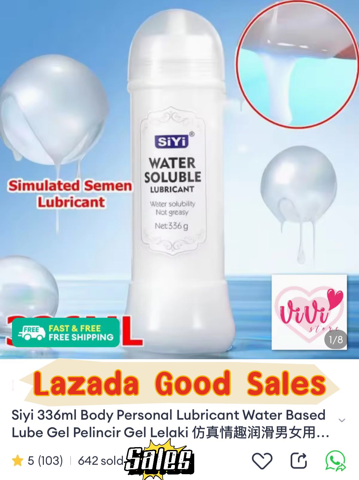 Vivi Store Siyi Simulate Semen Body Lubricant Malaysia