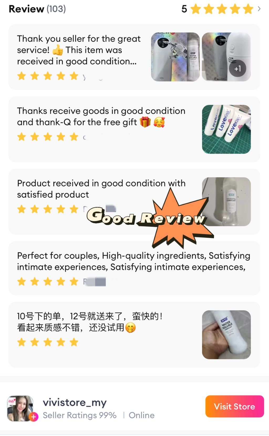 Vivi Store Siyi Simulate Semen Body Lubricant Malaysia