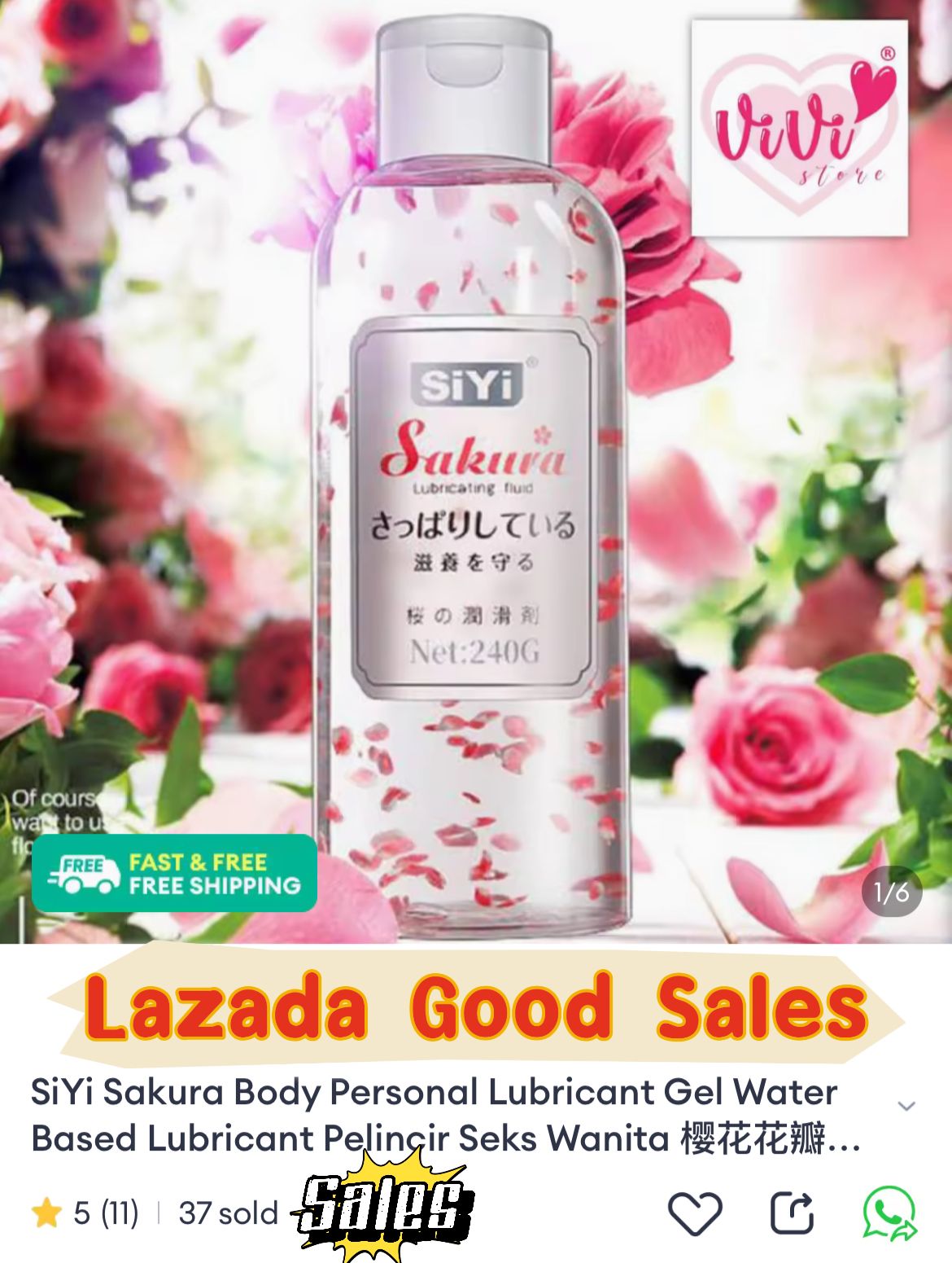 Vivi Store Siyi Sakura 240ml Body Lubricant Malaysia