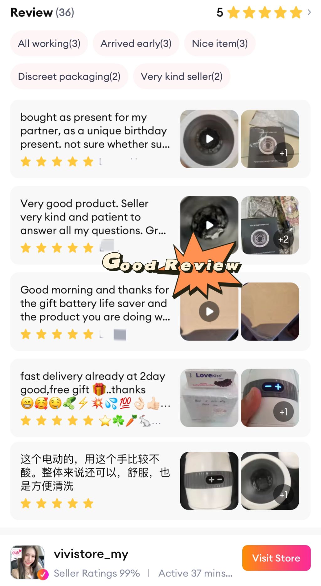 Vivi Store Drywell Man Masturbator Vibrate Cup Malaysia