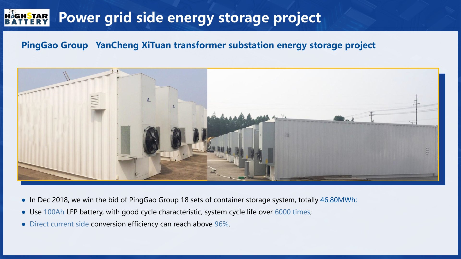 High Star Battery - Projects