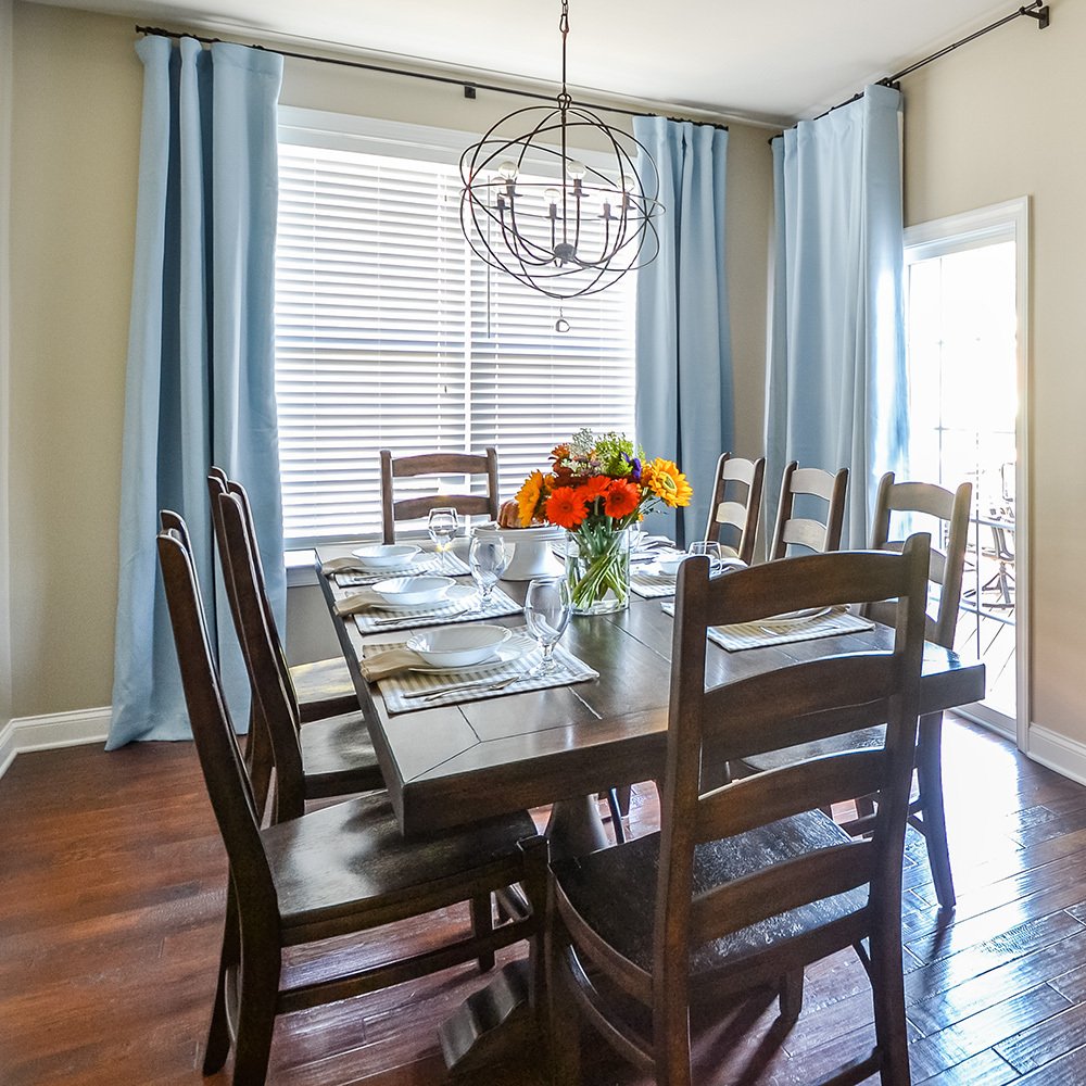 Snowbound and Smoky Blue Kitchen