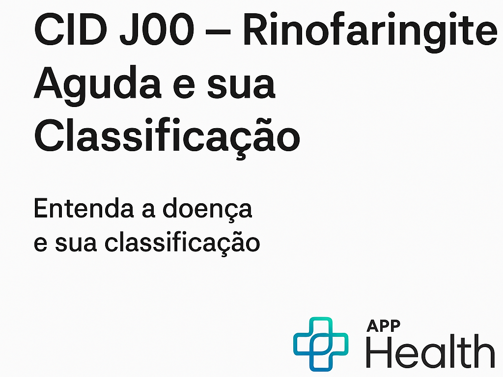 CID J00: Rinofaringite Aguda, Sintomas e Tratamento | App Health