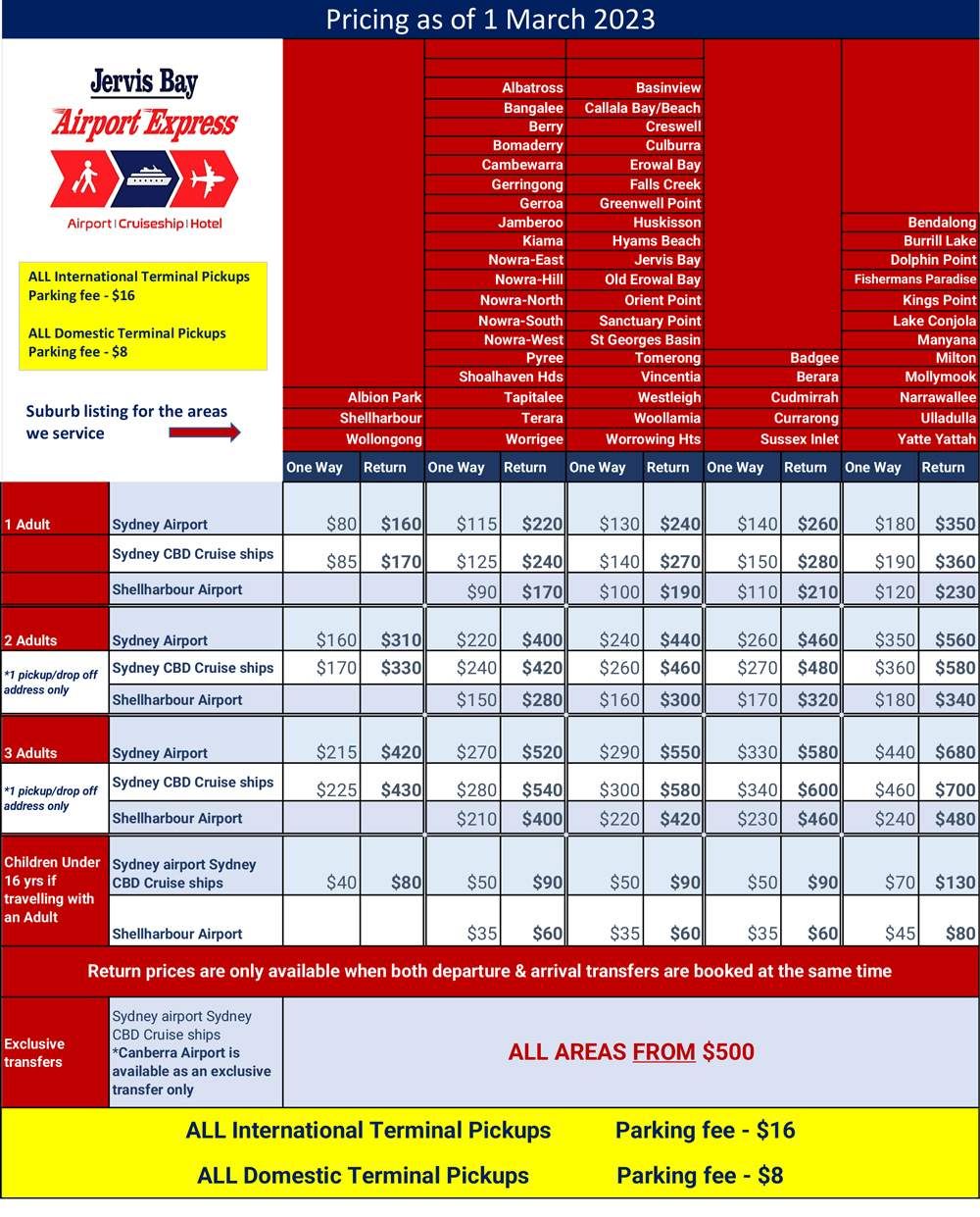 Airport Transfers | Jervis Bay Airport Express