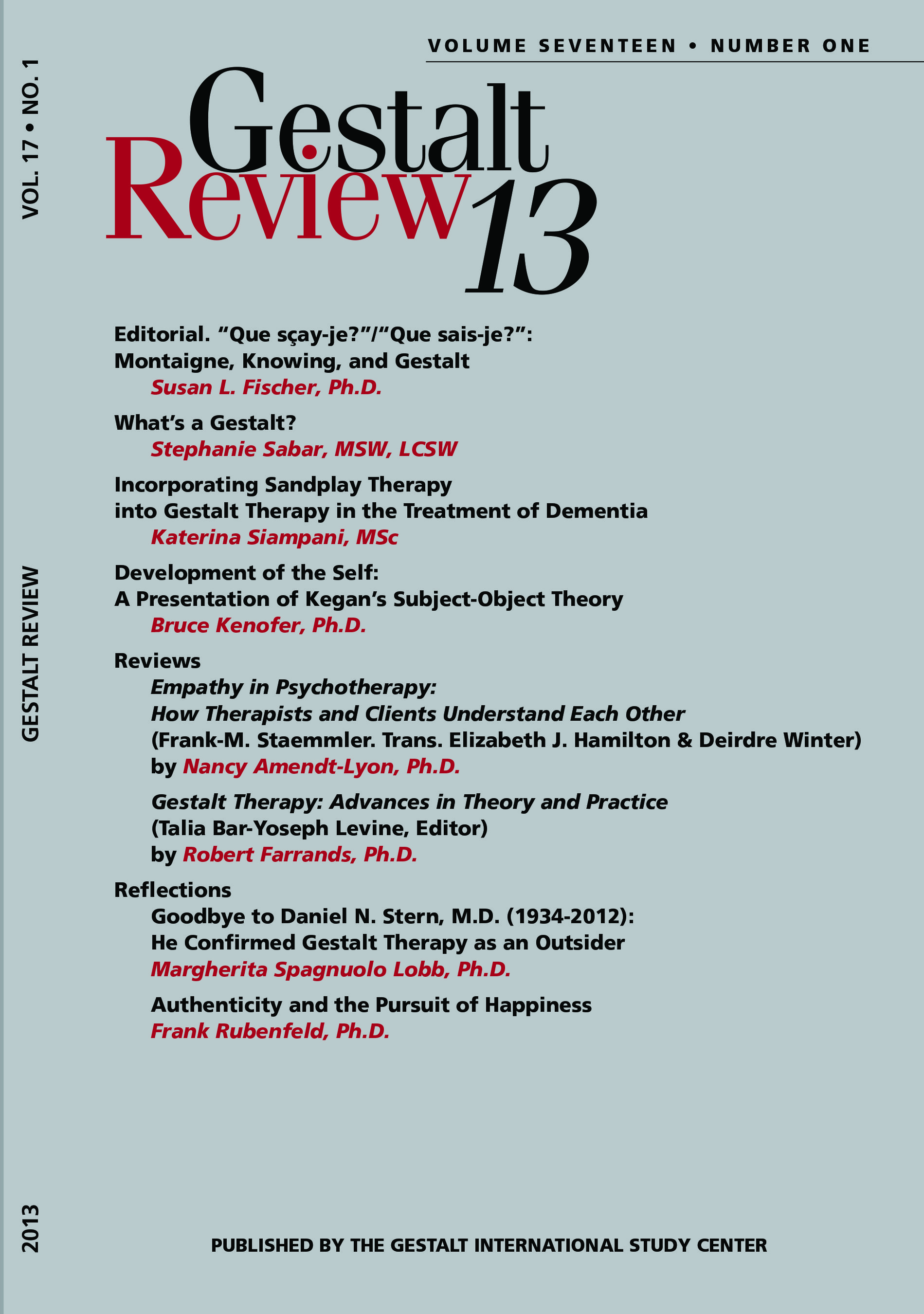 Gestalt Review | Gestalt International Study Center | Global