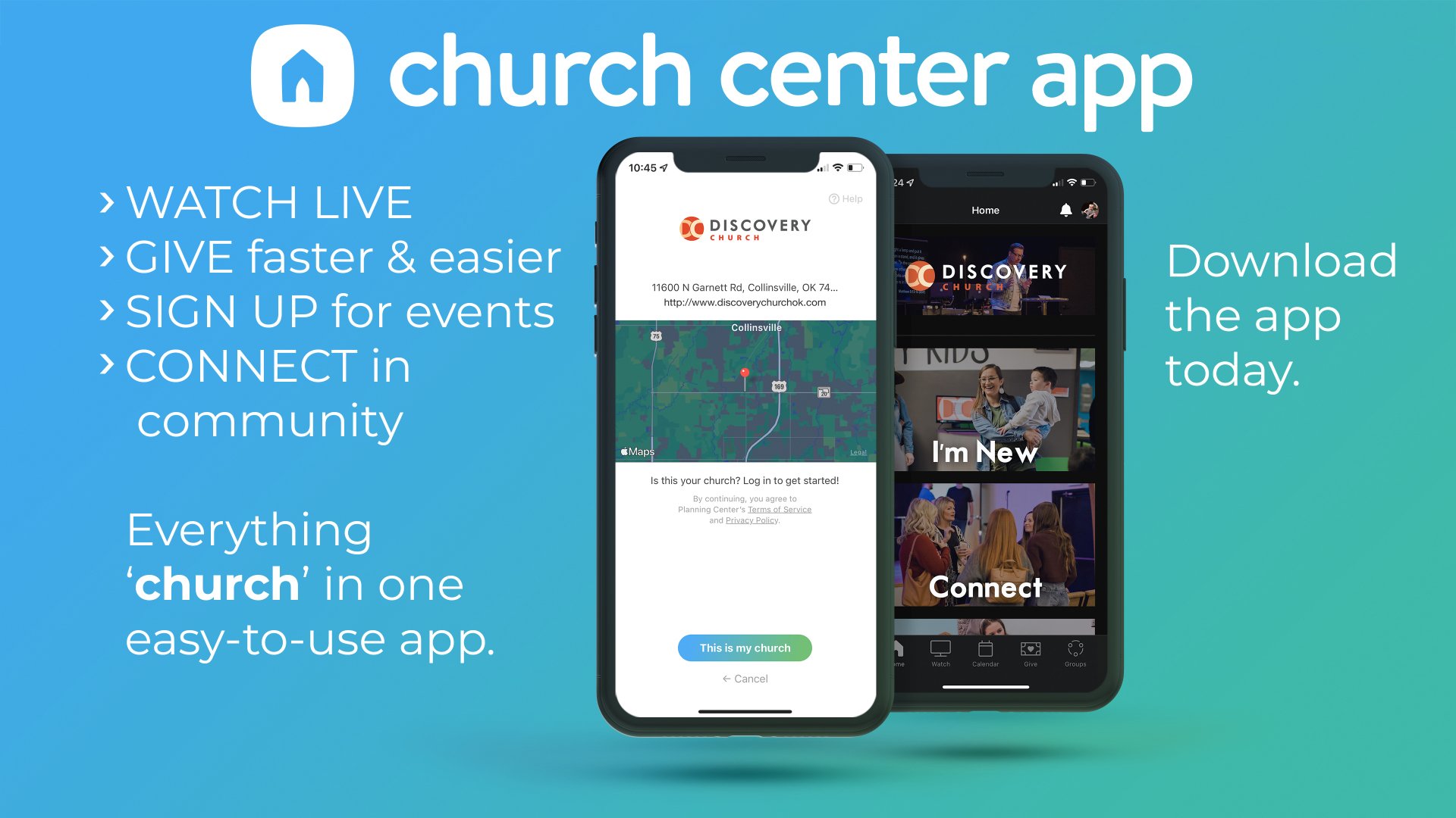 CHURCH CENTER APP