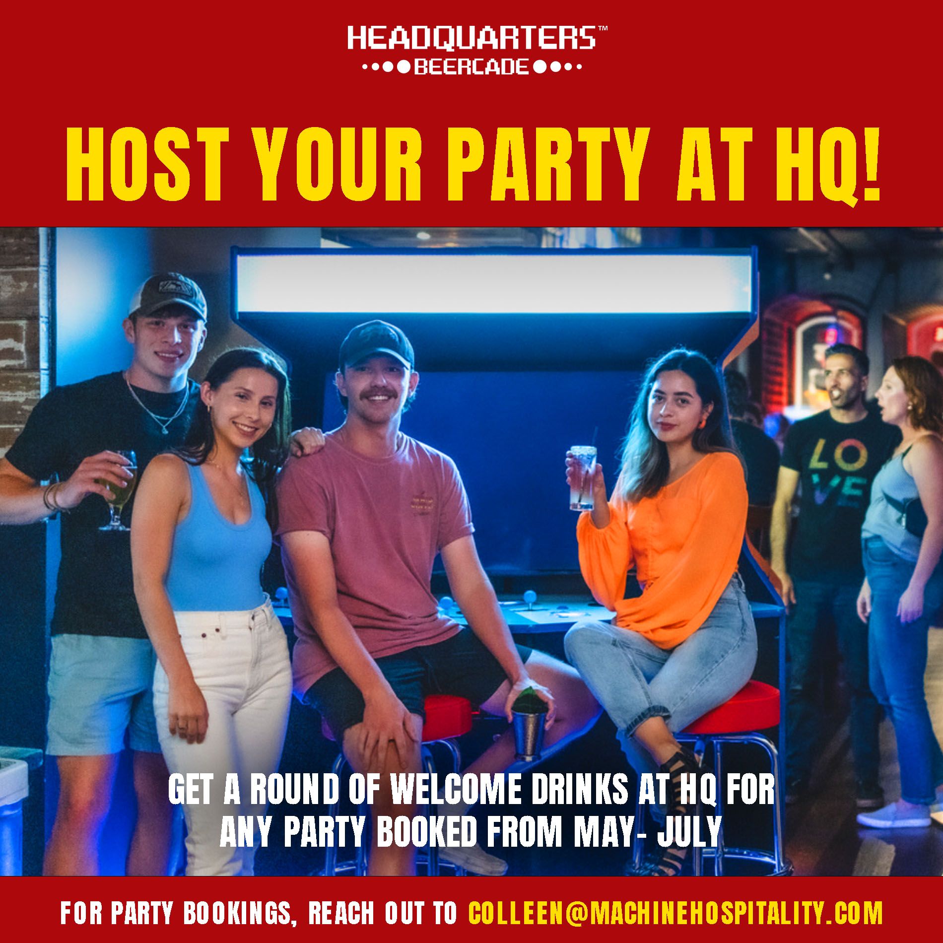 Arcade Birthday Parties in Chicago | Headquarters Beercade