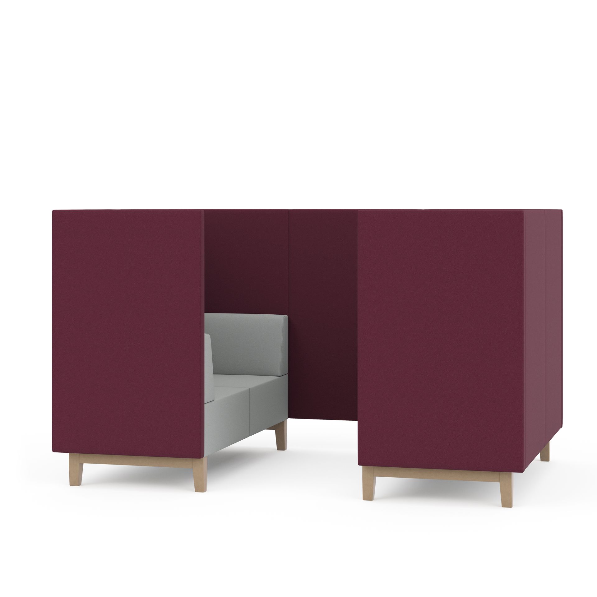 Fence booth seating and pods | Pledge