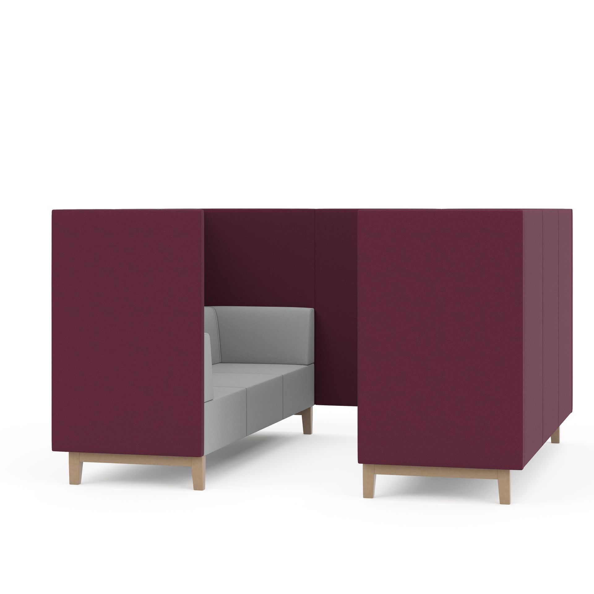 Fence booth seating and pods | Pledge