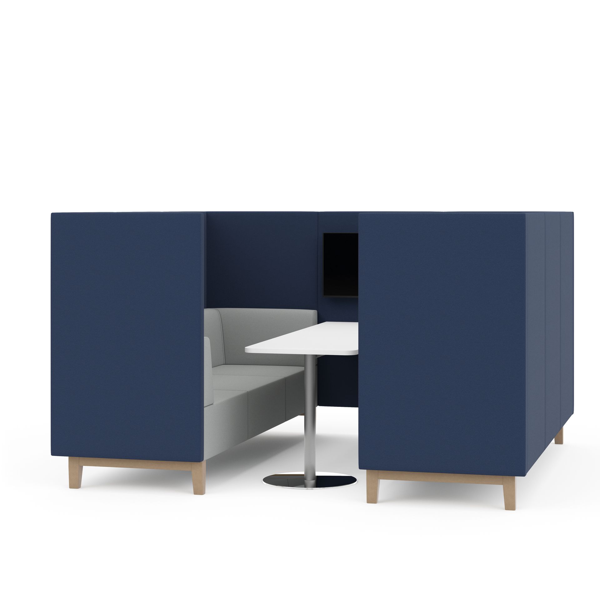 Fence booth seating and pods | Pledge