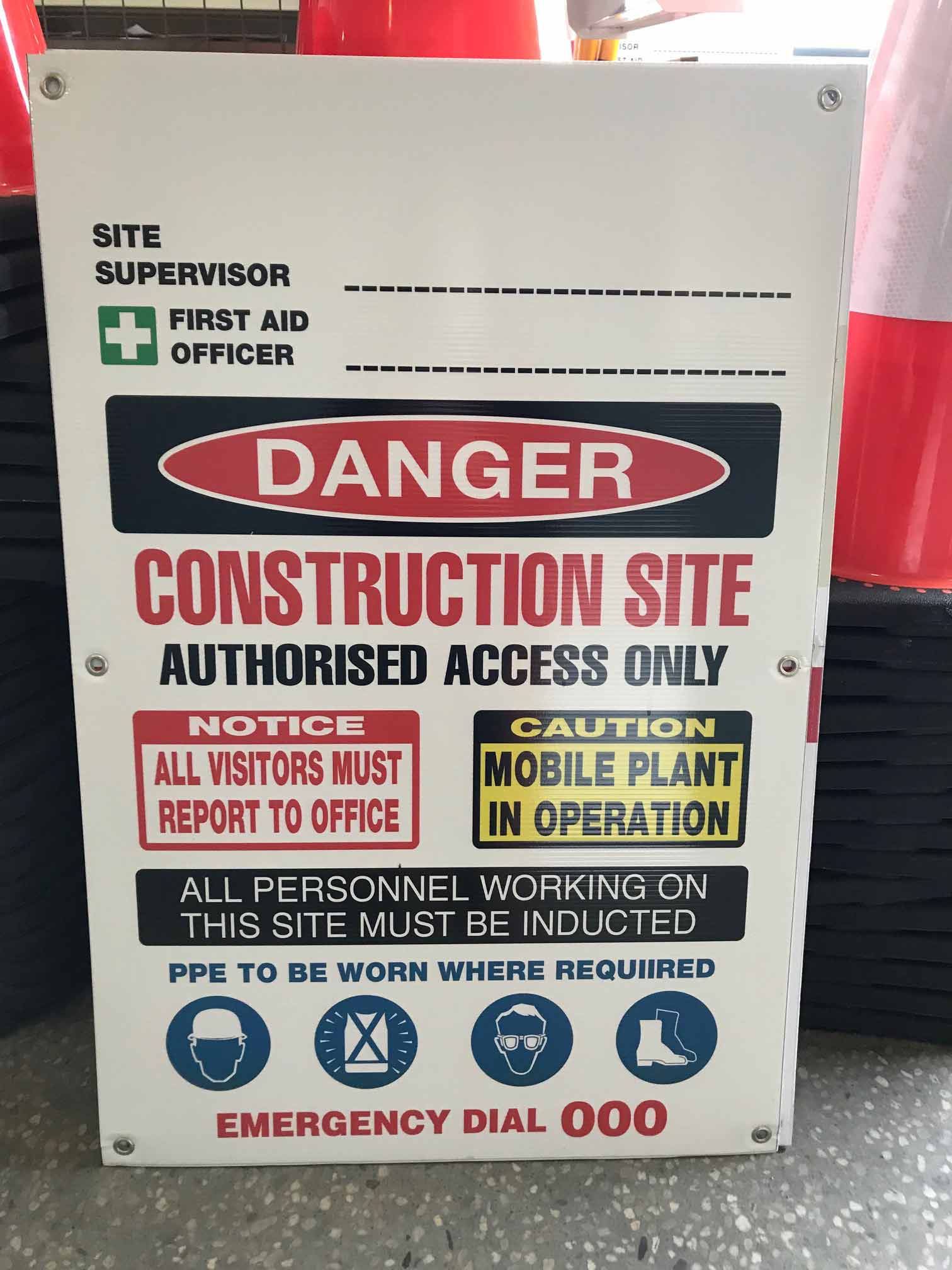 Safety & Construction Site Signage | NAK Signs Pty Ltd
