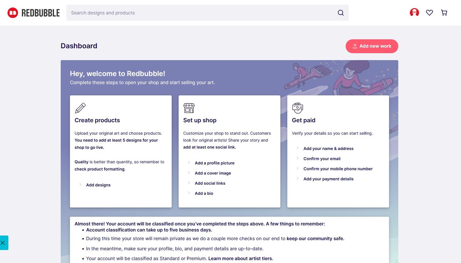 Let's Get Started: Redbubble