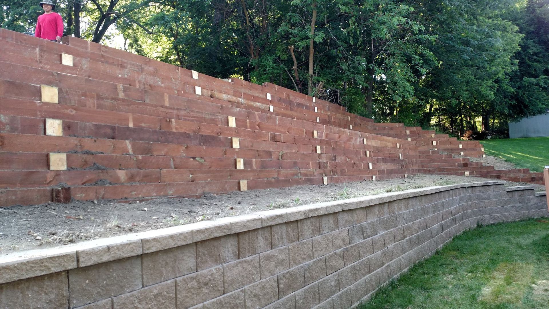 Wooden Retaining Walls | Omaha, NE | Jensen Retaining Walls