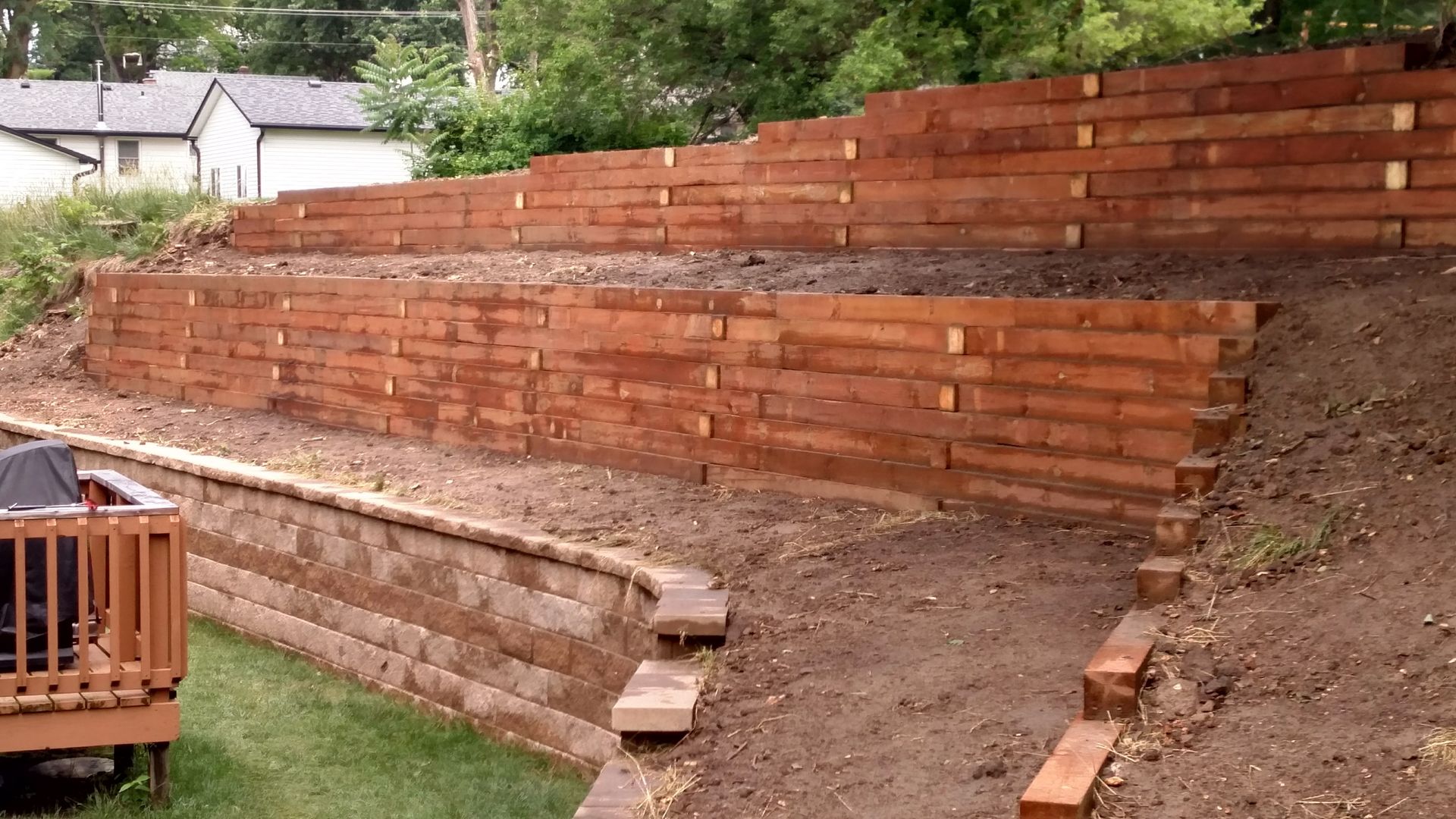 Wooden Retaining Walls | Omaha, NE | Jensen Retaining Walls