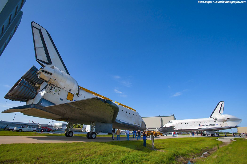 Two space shuttles visible at once photos