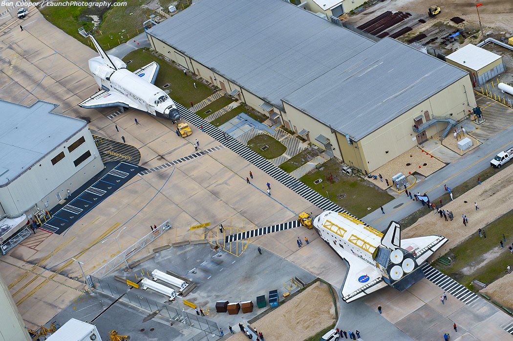 Two space shuttles visible at once photos
