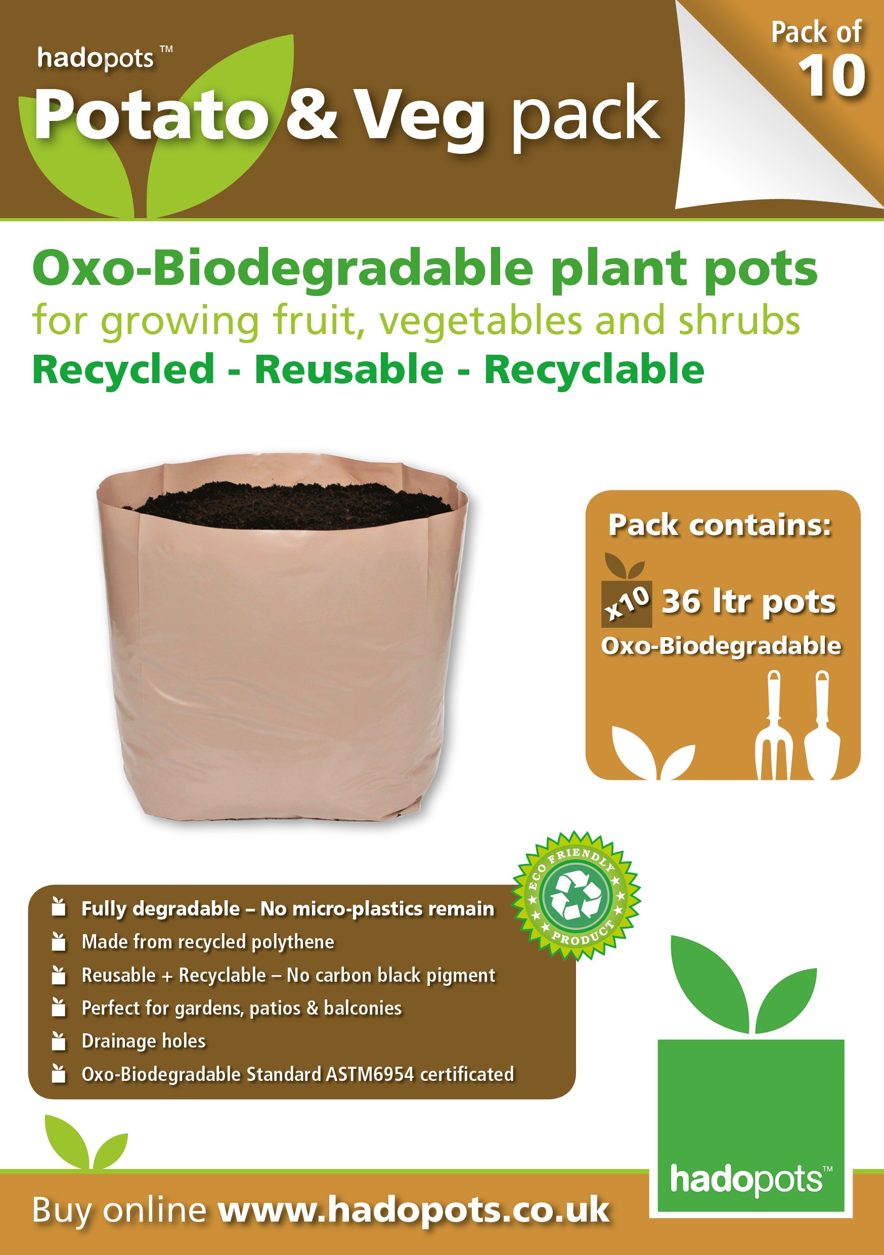 Polythene plant pots by Hadopots