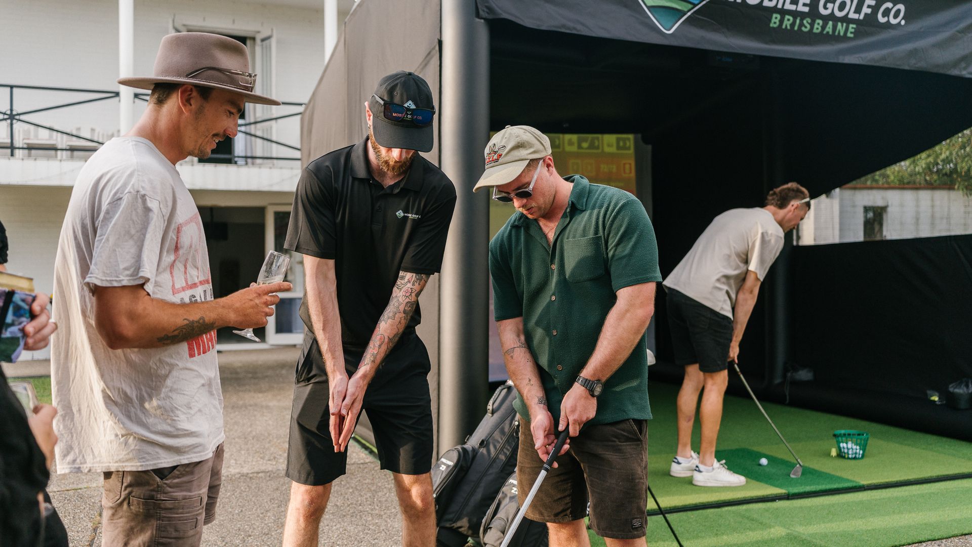 Mobile Golf Simulator Hire for Gold Coast Team Building