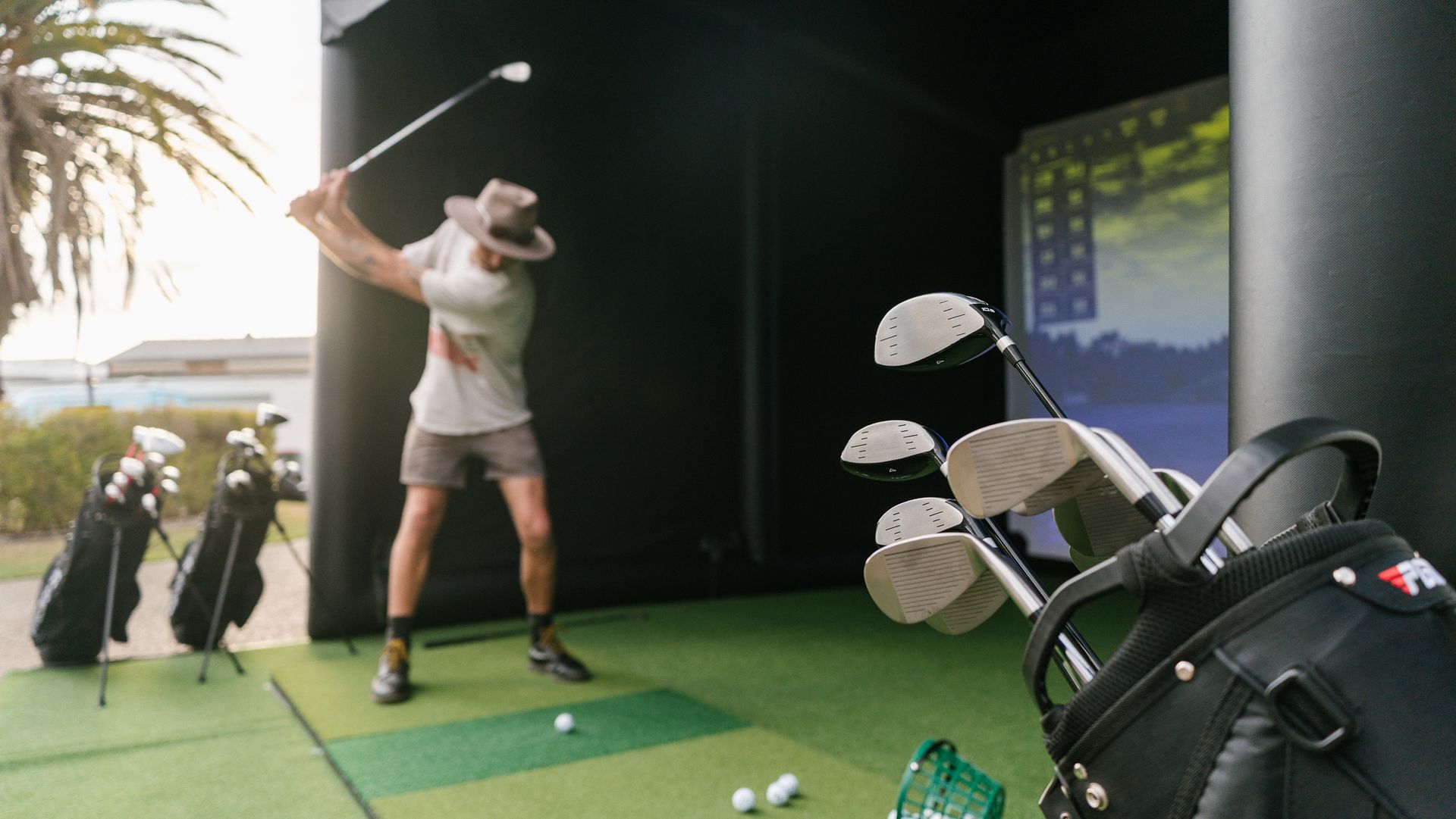 Mobile Golf Simulator Hire for Gold Coast Team Building
