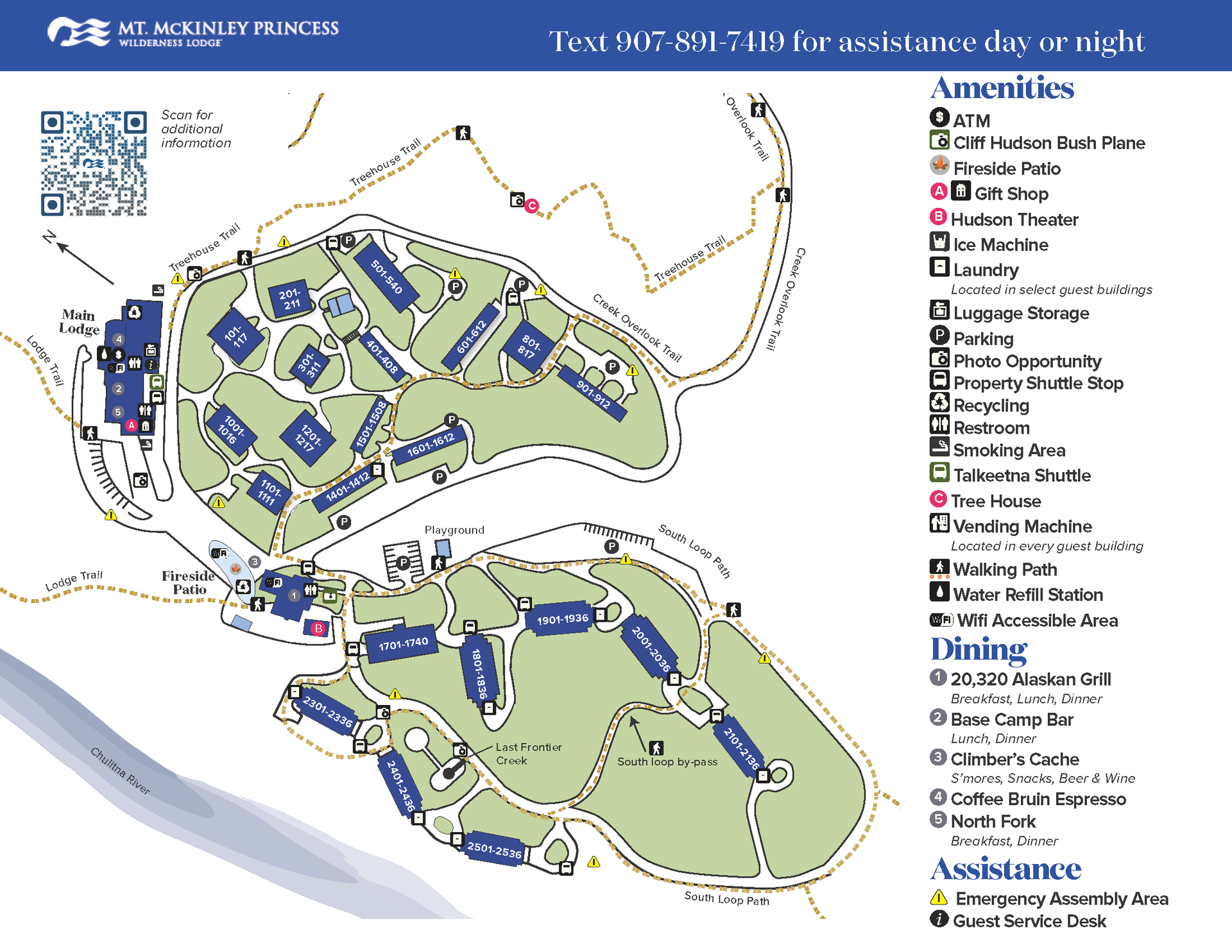 Mt. McKinley Princess Wilderness Lodge Map